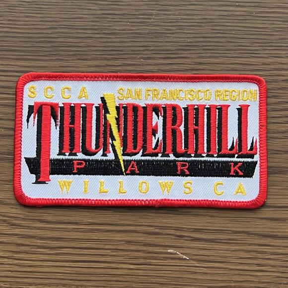 Other | Vintage Scca Sew On Embroidered Patch Thunderhill Park Willows ...